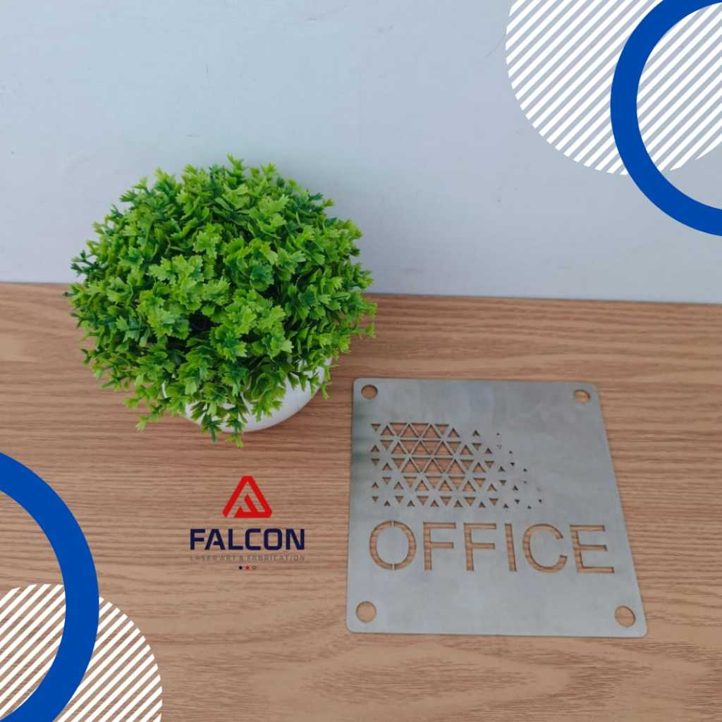 Jual Custom Signage Tanda Plat Stainless Laser Cutting | Shopee Indonesia