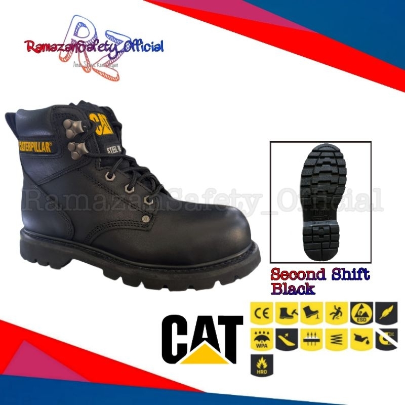 Jual Sepatu Safety Caterpillar Second Shift ST Black Original Termurah | Shopee Indonesia