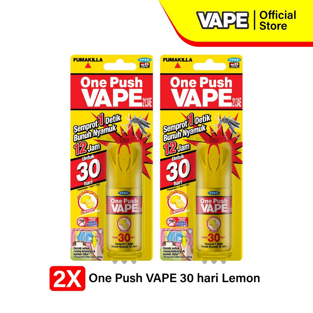 Jual Fumakilla One Push VAPE 30 Lemon (Paket Isi 2) | Shopee Indonesia