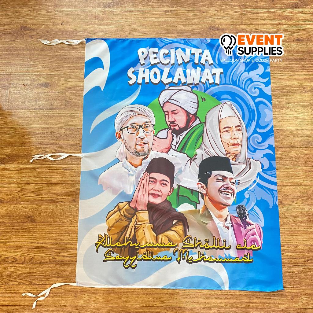 Jual [45cmx30cm] Custom Bendera Sholawatan Ukuran Full print Habib ...