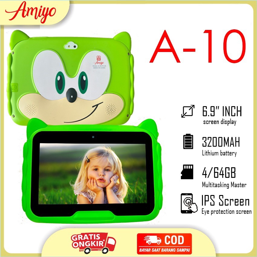 Jual Termurah Amiyo TAB STUDYKIDS Tablet Study Kids A1 Plus Tablet Anak Tablet Sonic IPS Screen ...