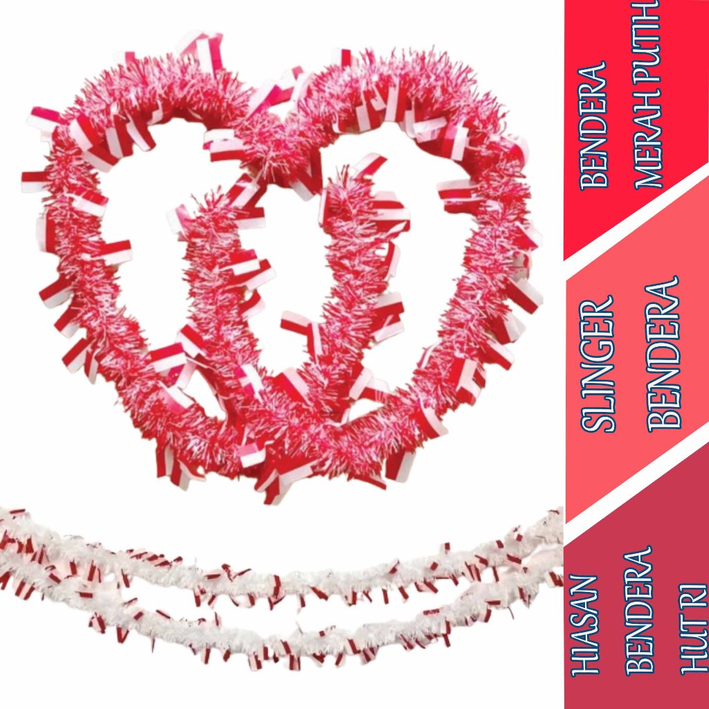 Jual Rumbai Bendera Merah Putih - Slinger Rumbai - Hiasan Bendera Hut ...