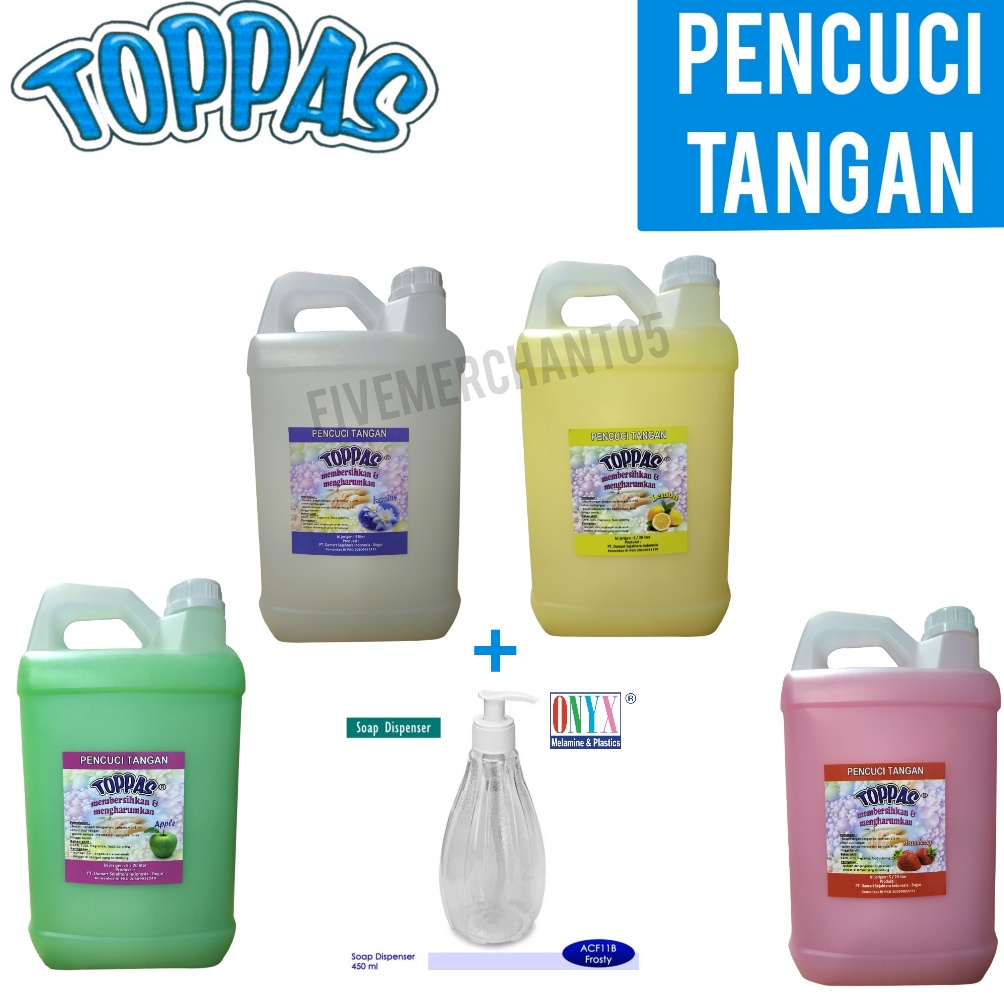 Jual KODE D7X3 Sabun Cuci Tangan Toppas JERIGEN 5 L Strawberry Lemon ...
