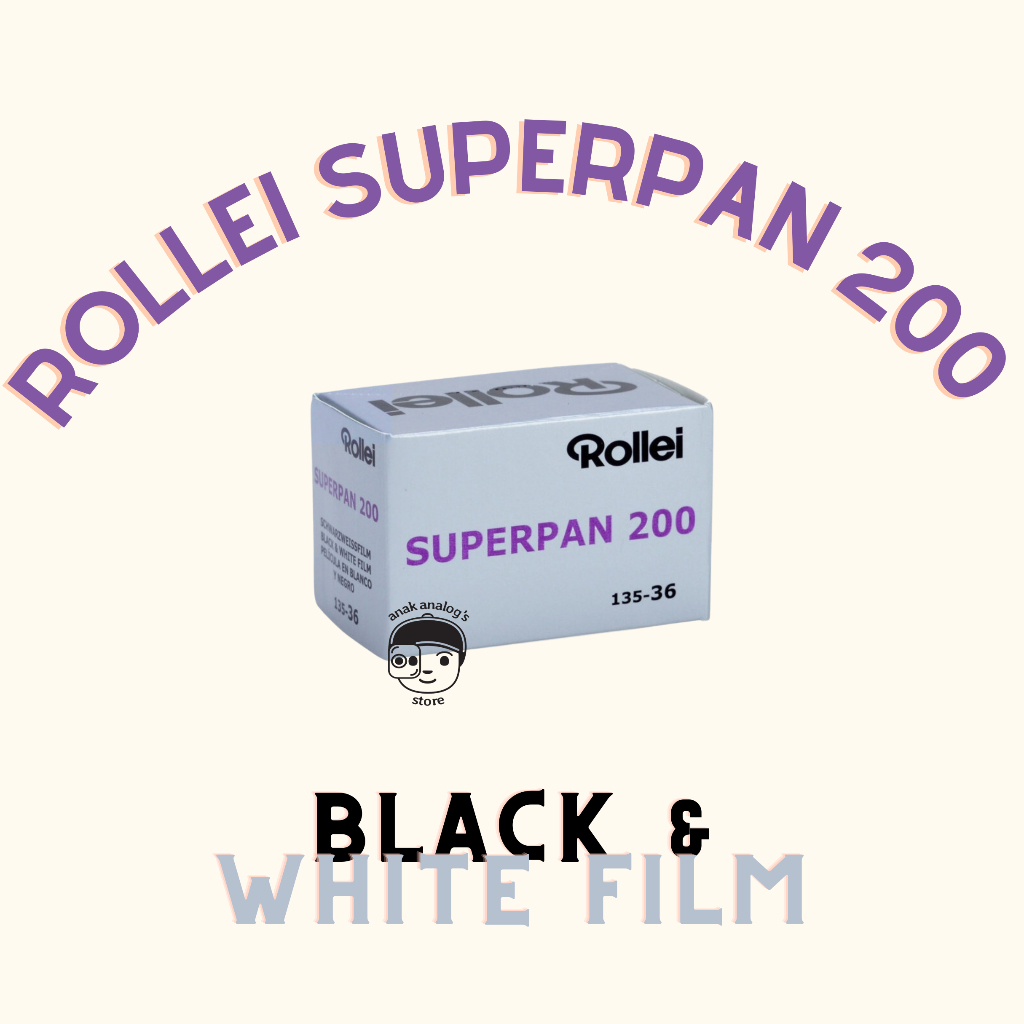Jual Roll Film Rollei Superpan 200 Roll Film Black & White B&W ,ISO 200 ...