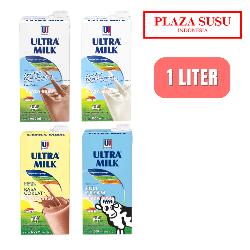 Jual ULTRA MILK 1 LITER SUSU UHT SUSU CAIR ULTRAMILK SUSU FULL CREAM ...