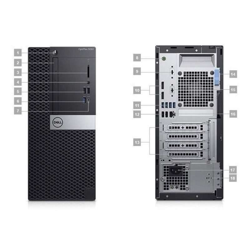 Jual PC DELL OPTIPLEX 3060 MT CORE i3-8100 GEN8 RAM 16GB SSD 256GB HDD ...