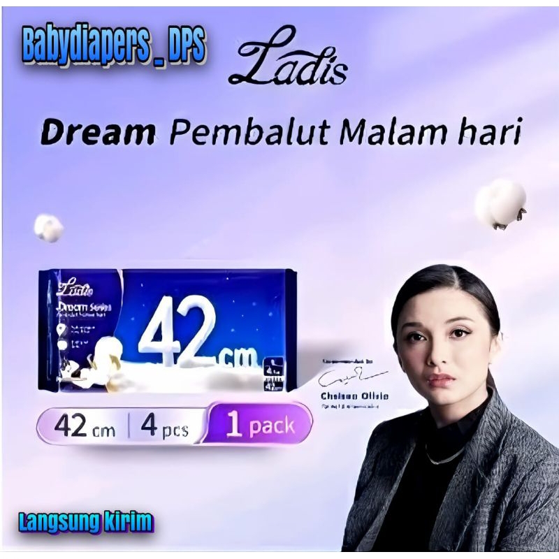 Jual LADIS DREAM By MAKUKU Pembalut 42cm Ladis Princess Lapisan 3D | Shopee Indonesia