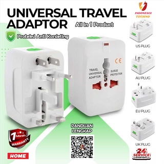 Jual Universal Travel Adaptor USB Charger Adapter Colokan Stop Kontak ...