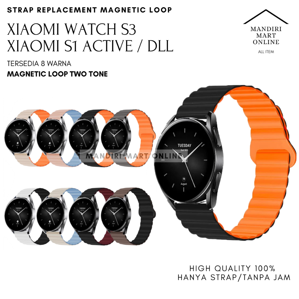 Jual Strap Xiaomi Watch S3 / S1 Active Double Color Magnetic Tali Pengganti Quick Release 22mm ...