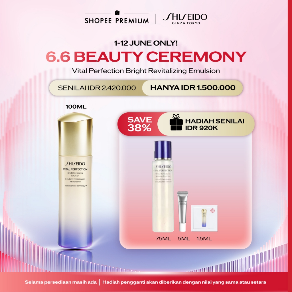 Jual Shiseido Vital Perfection Bright Revitalizing Emulsion 100ml ...