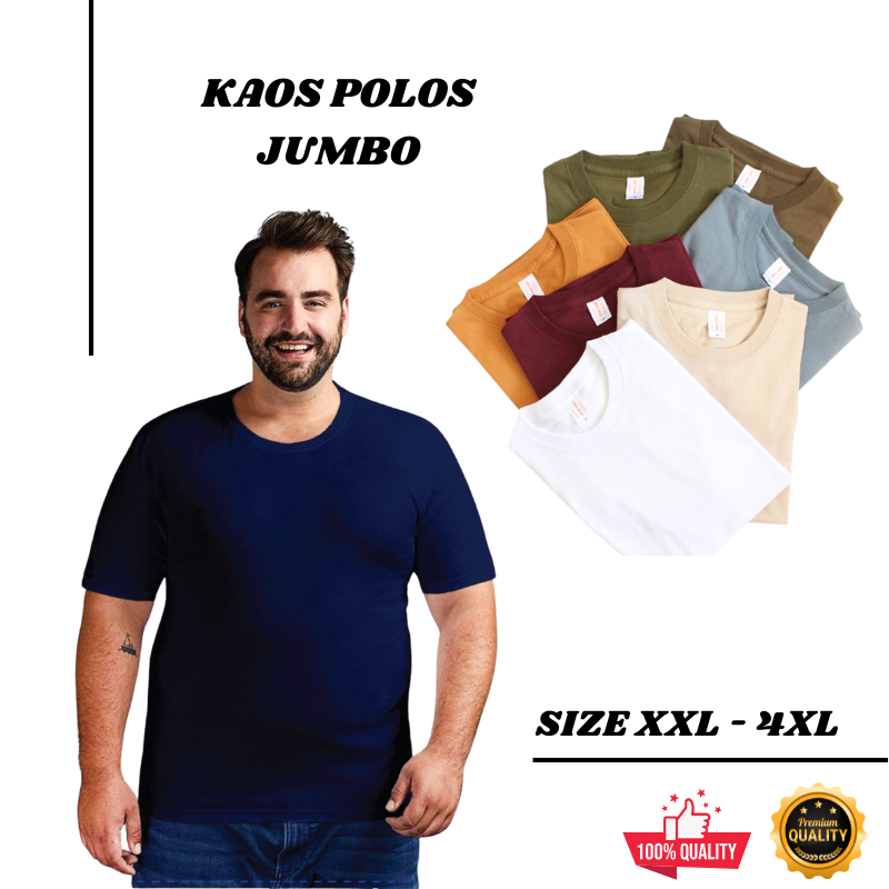 Jual Kaos Polos Pria Jumbo Big Size Original | Shopee Indonesia