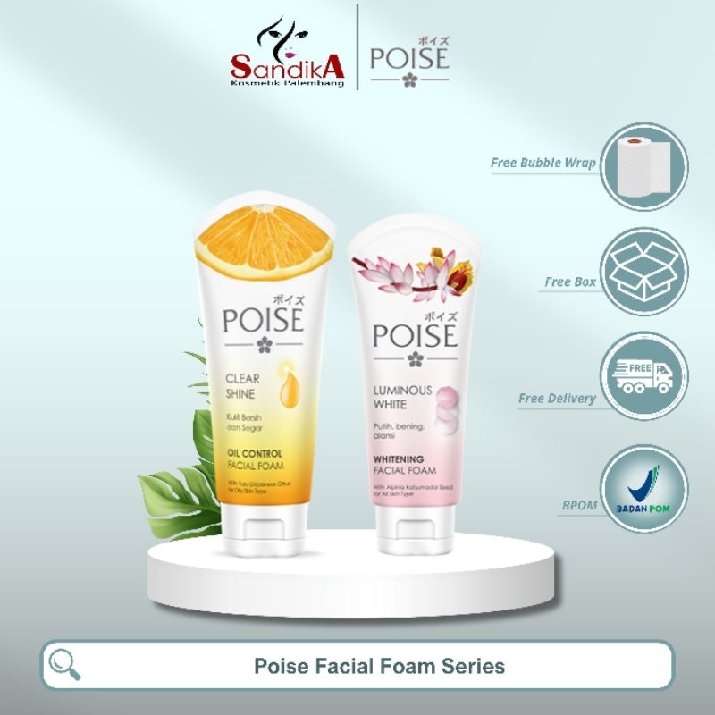 Jual Poise Facial Foam Tube 100 gr dan 50 gr | Whitening, Oil Control ...
