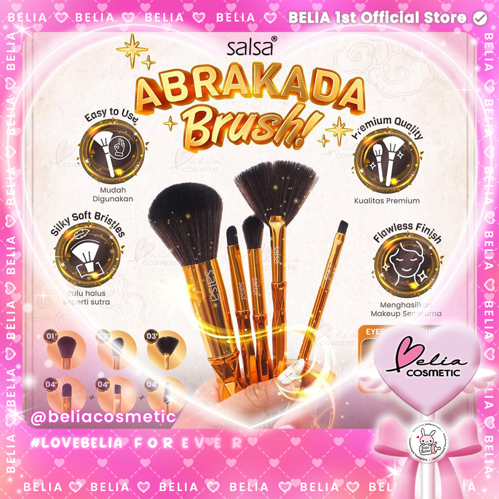 Jual BELIA SALSA Abrakada Brush | Kuas Make Up | Set Brush Pemula ...
