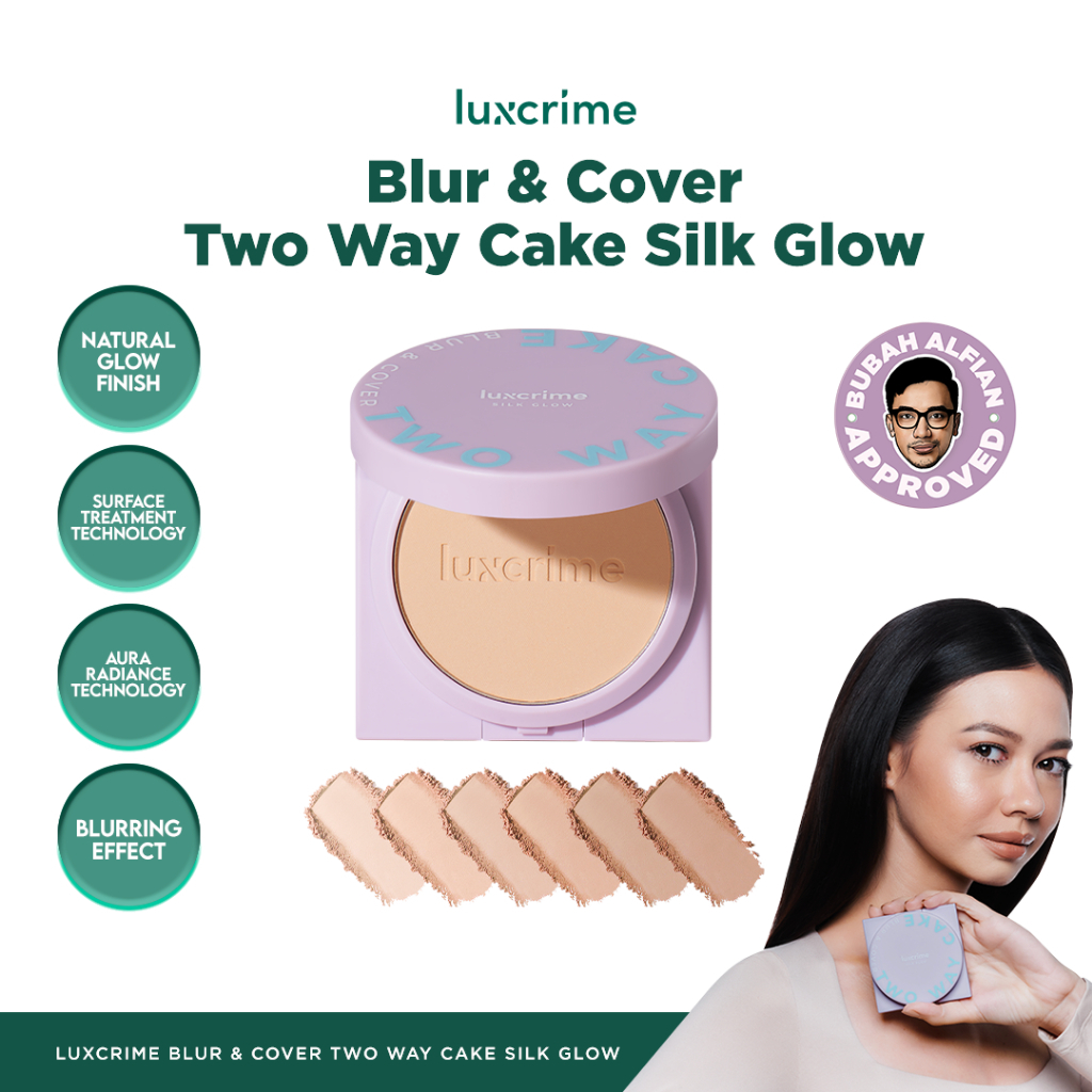 Jual FELIZ LUXCRIME Silk Glow Luxcrime Blur & Cover Two Way Cake (UNGU) | Shopee Indonesia