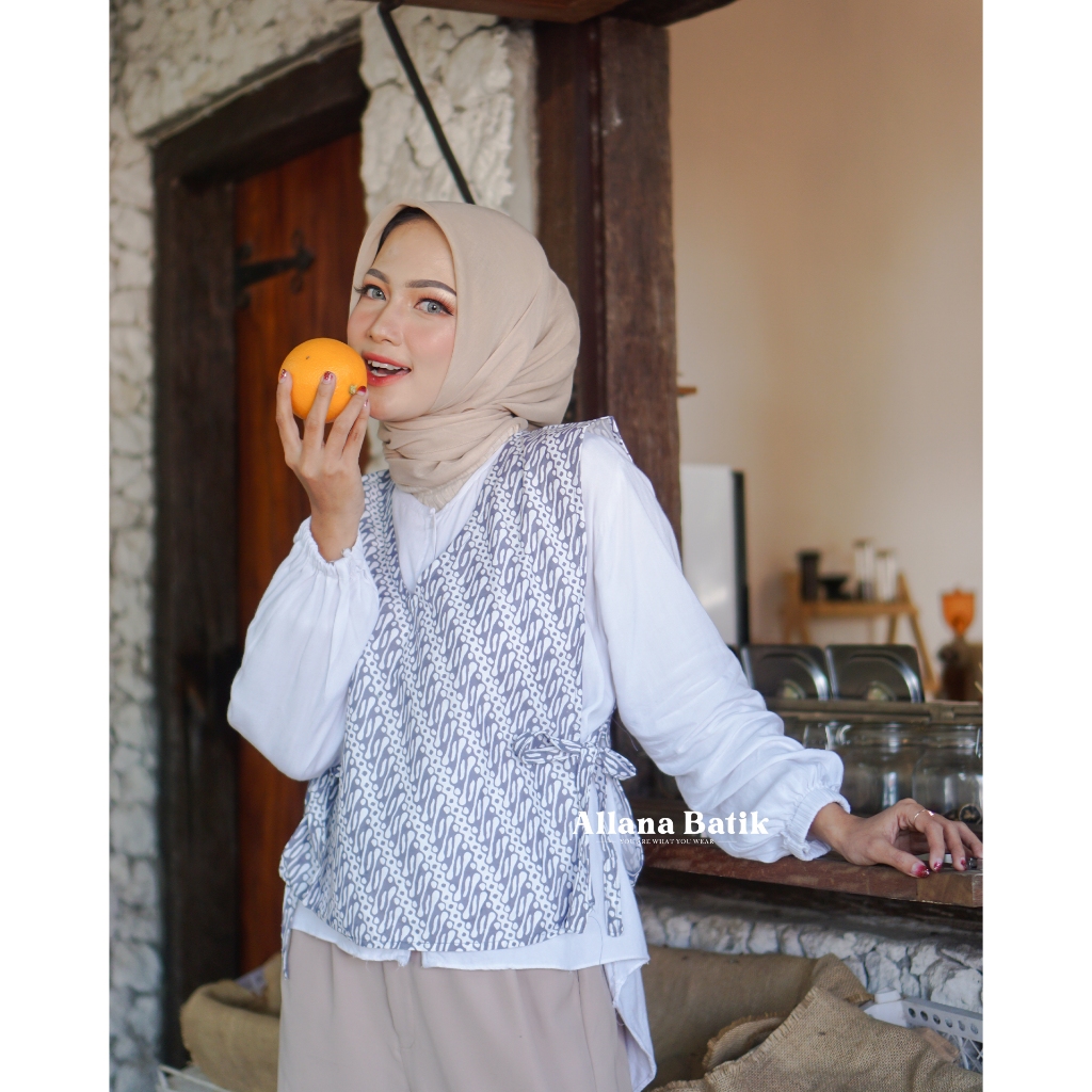 Jual PROMO Vest Batik Termurah All Size Vest Rompi Batik Viral Vest ...