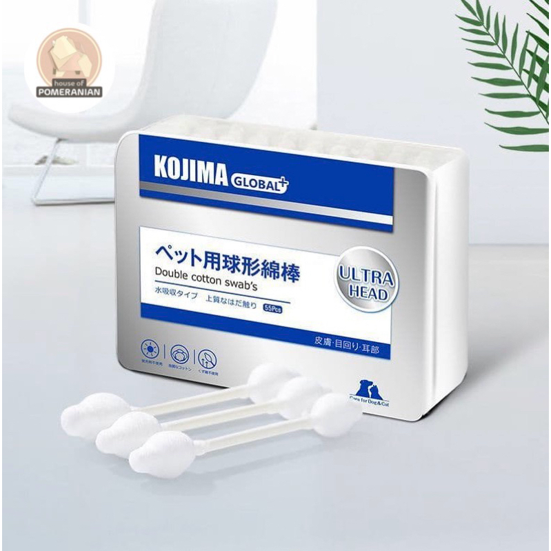 Jual KOJIMA organic double cotton swab dog cat 50pc kapas pembersih ...