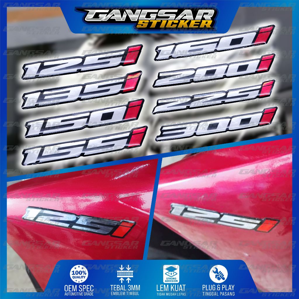 Jual emblem cc motor / emblem 125i / emblem 150i / emblem 125cc ...