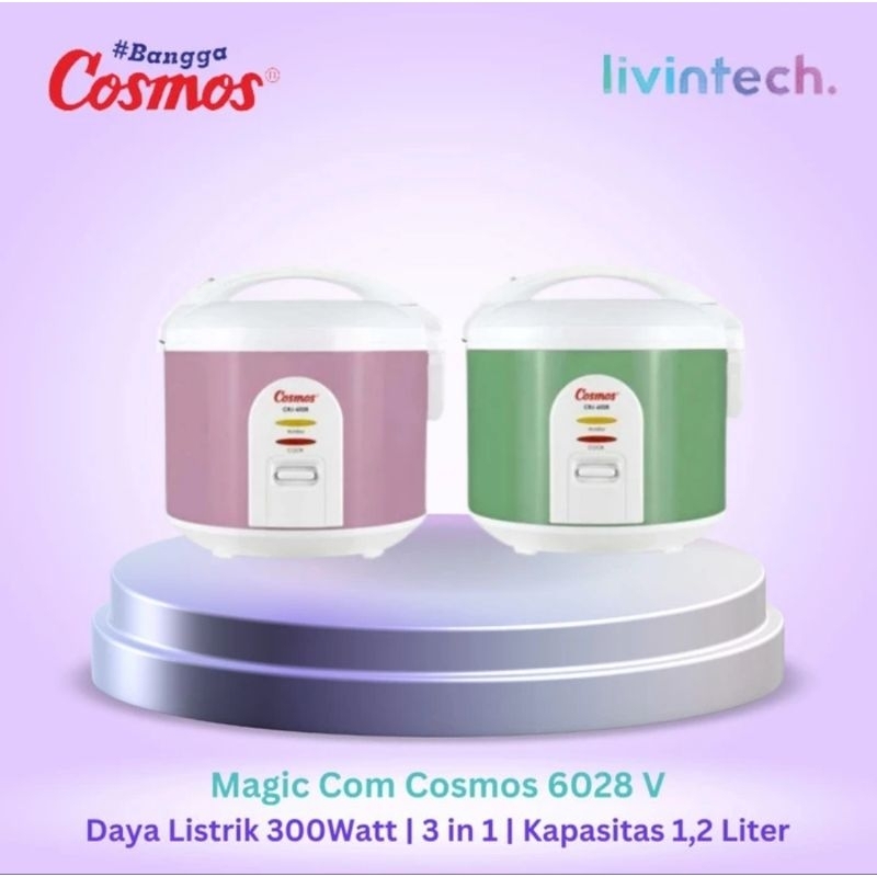 Jual Cosmos magic com rice cooker CRJ 6028 1,2lt harmond | Shopee Indonesia