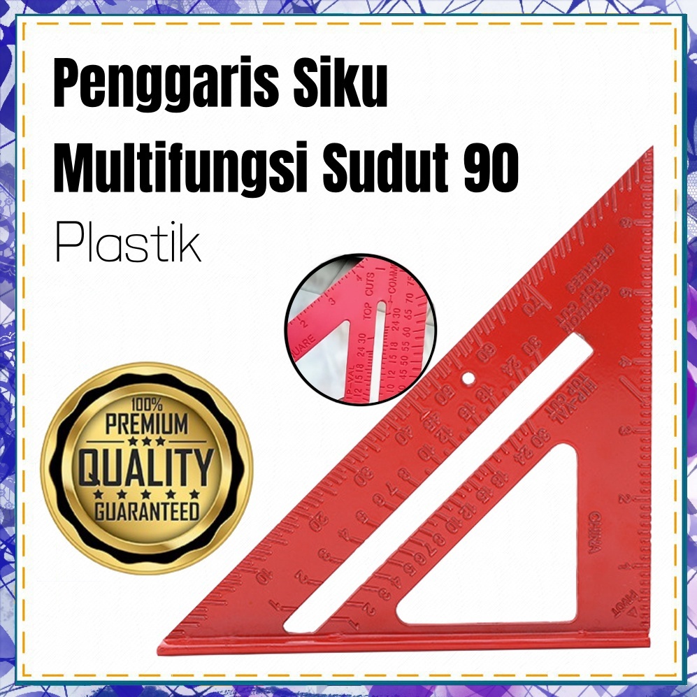 Jual Penggaris Segitiga Penggaris Siku Multifungsi Sudut 90 Triangle ...