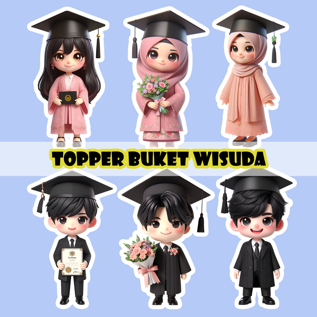 Jual TOPPER WISUDA UNTUK BUKET ISI 12 | Shopee Indonesia