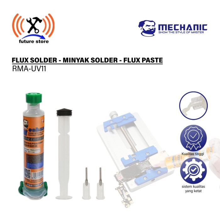 Jual Mechanic RMA-UV11 Halogen-free Minyak solder Flux Solder Flux Pasta Lead-free Original ...