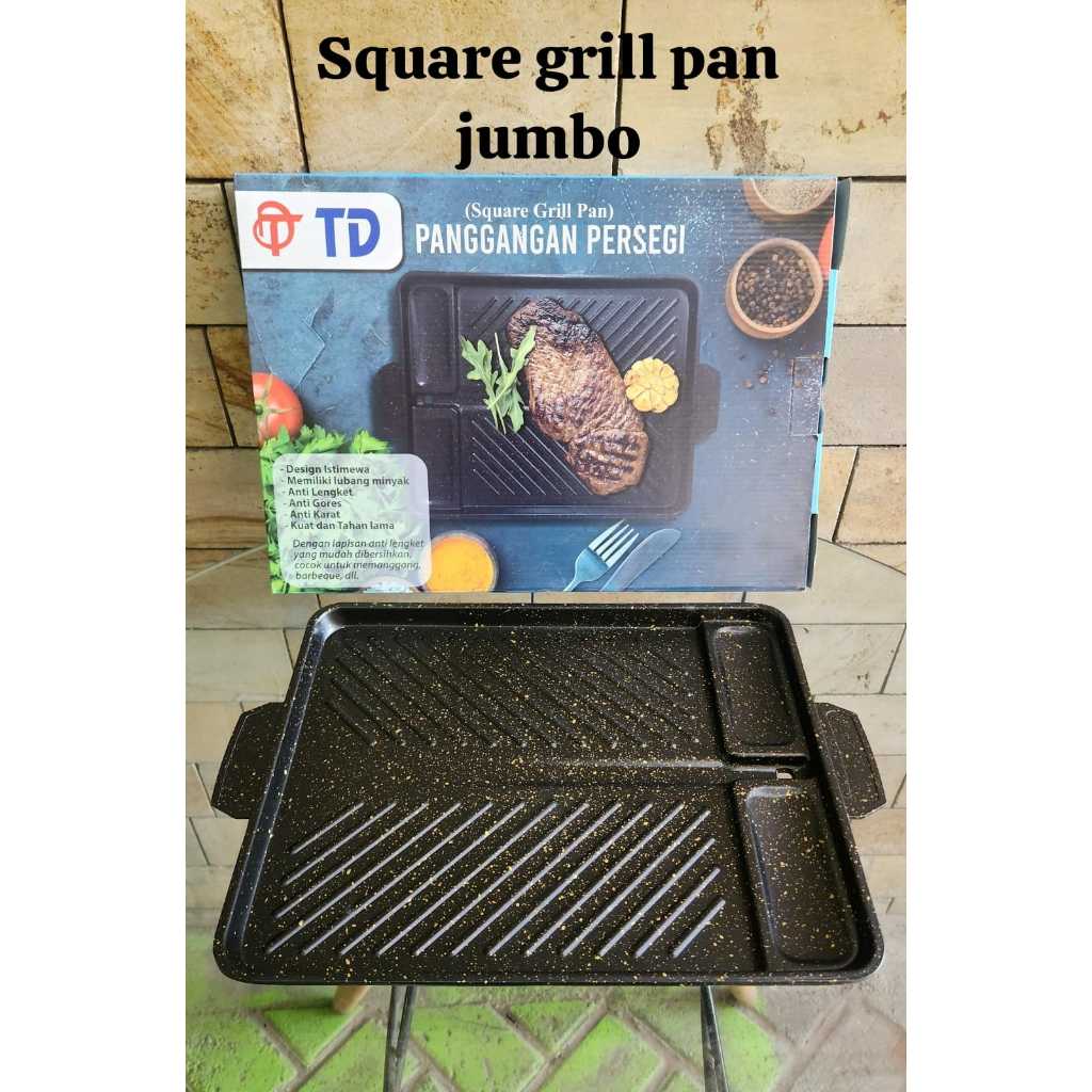 Jual Panggangan persegi / square grill pan / panggan persegi kore / TD ...