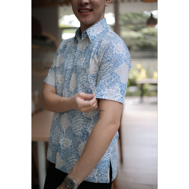 Jual Batik Aris - GANDA | Kemeja Batik Pria Katun Lengan Pendek ...