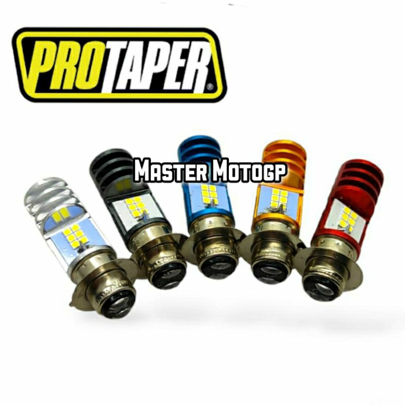 Jual Lampu depan bohlam H6 P15D LED 12 mata kaki 1 Protaper Bholam ...
