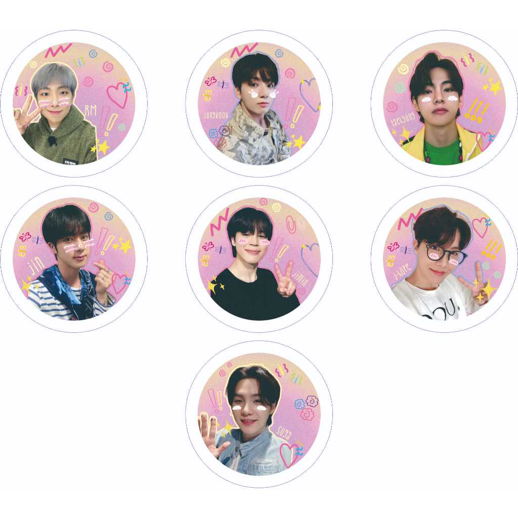 Jual Freebies BTS Mono chrome Magnet Kulkas diameter 5,8cm/Freebies ...