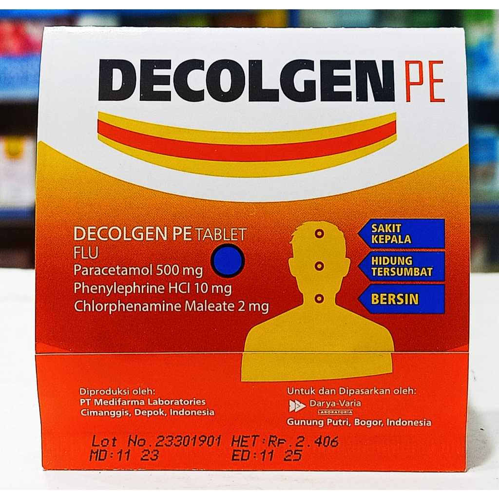 Jual Decolgen 𝟏 𝐒𝐓𝐑𝐈𝐏 𝐈𝐒𝐈 𝟒 𝐓𝐀𝐁𝐋𝐄𝐓 - Meredakan Demam, Batuk, Pilek dan ...