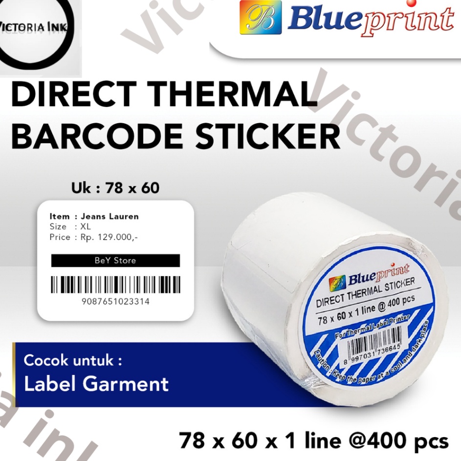 Jual Direct Thermal Stiker 78x6 Blueprint 78x6 isi 4 label Direct ...