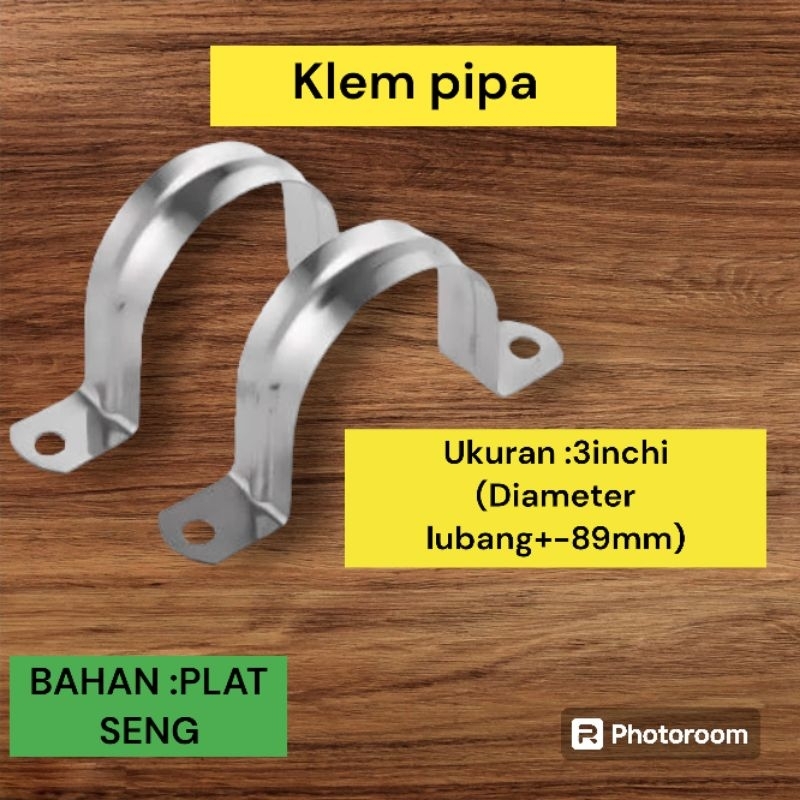 Jual Klem Pipa Omega Klem Pipa Pvc 3 Inchi / Klem Plat Besi Seng | Shopee Indonesia