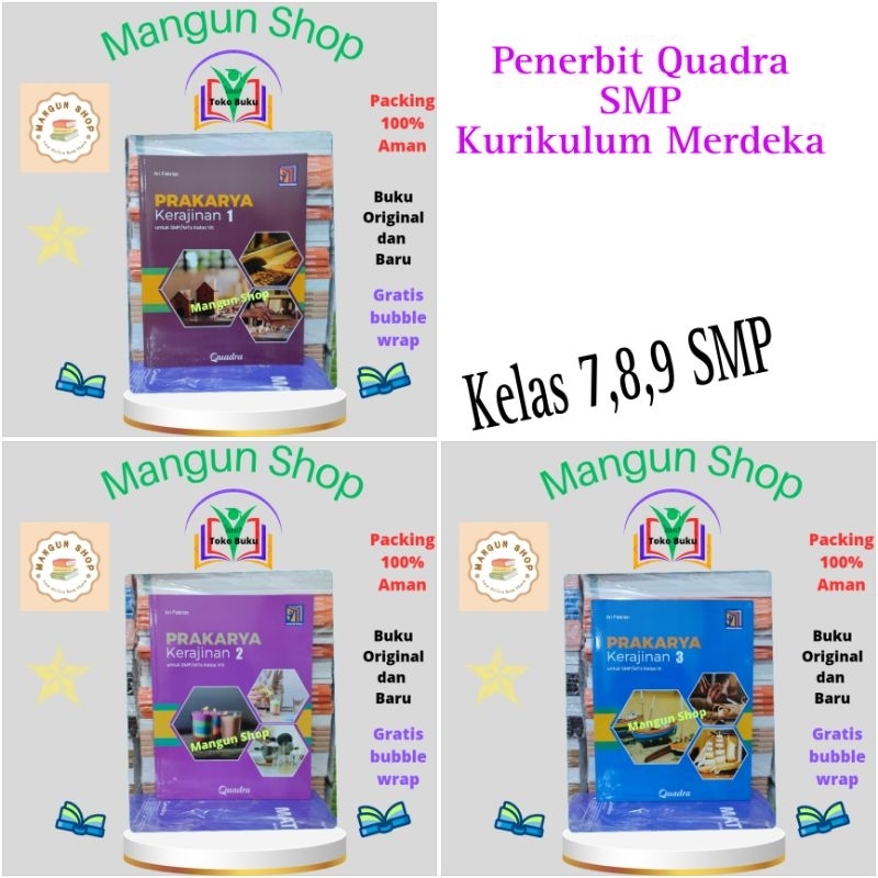 Jual Buku Prakarya Kerajinan Kelas 7,8,9 SMP Kurikulum Merdeka Quadra | Shopee Indonesia