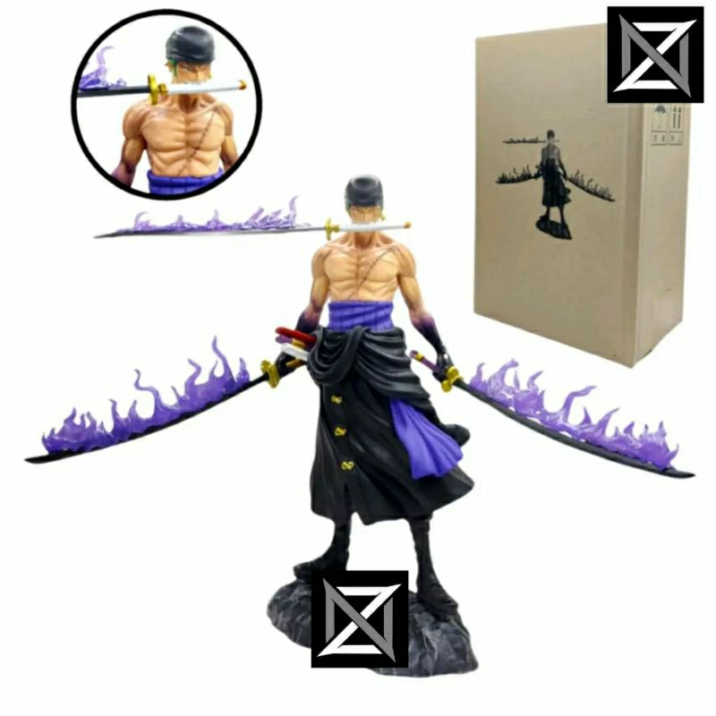 Jual Statue One Piece Roronoa Zoro Standing Santoryu Design Recast ...