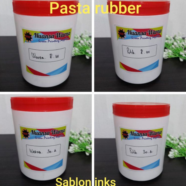 Jual Inovatif Pasta sablon rubber putih dan warna | Shopee Indonesia