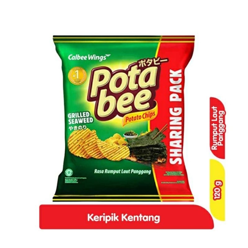 Jual Potabee Keripik Kentang Rumput Laut Panggang Sharing Pack 120 g ...