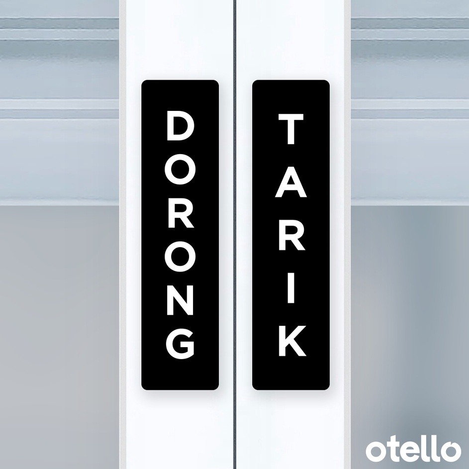 Jual Sentuhan Personal Dorong Tarik Sign Board Akrilik Signage Label ...