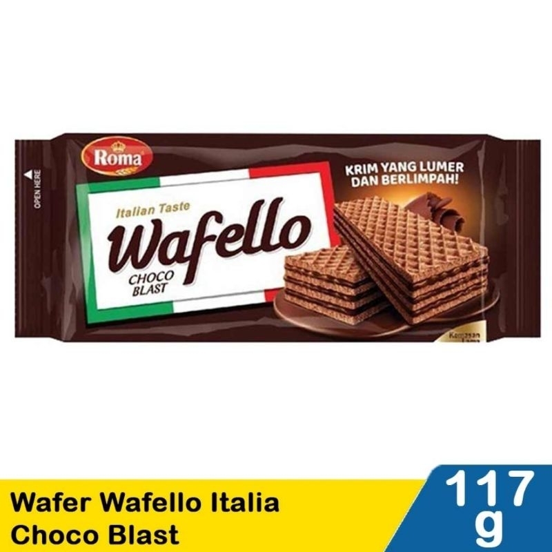 Jual Roma Wafer Wafello 117G 3 rasa | Shopee Indonesia