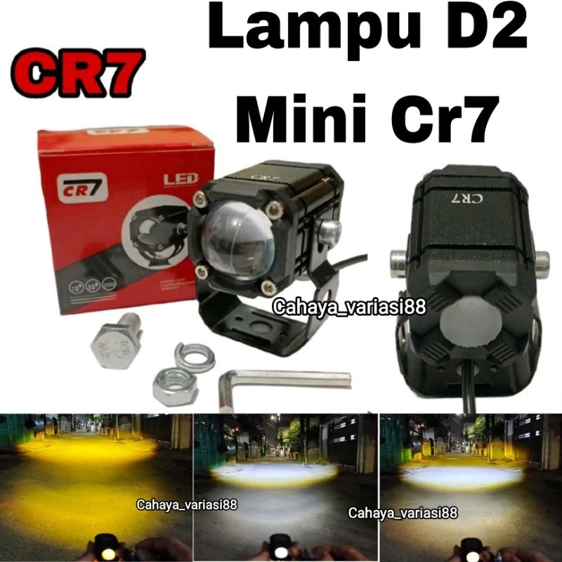 Jual Cr7 Lampu Tembak Laser D2 mini /Lampu motor mobil universal ...