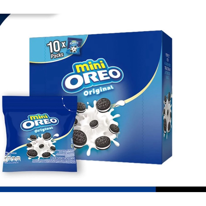 Jual MINI OREO BISKUIT VANILLA BOX 10x20.4gr Untuk Piknik ORIGINAL ...