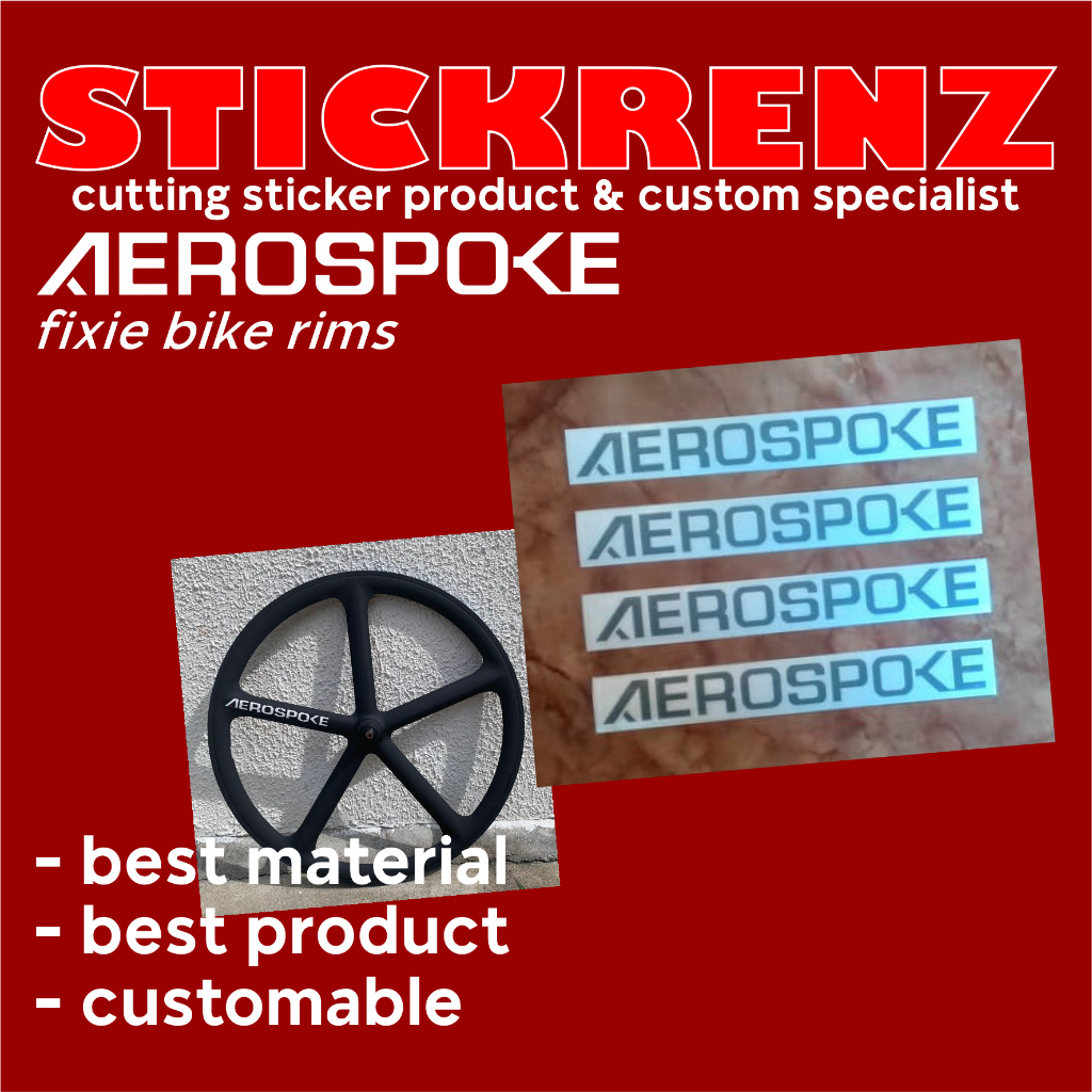Jual Cutting Sticker Velg Rims Sepeda Fixie Aerospoke 01 Custom ...