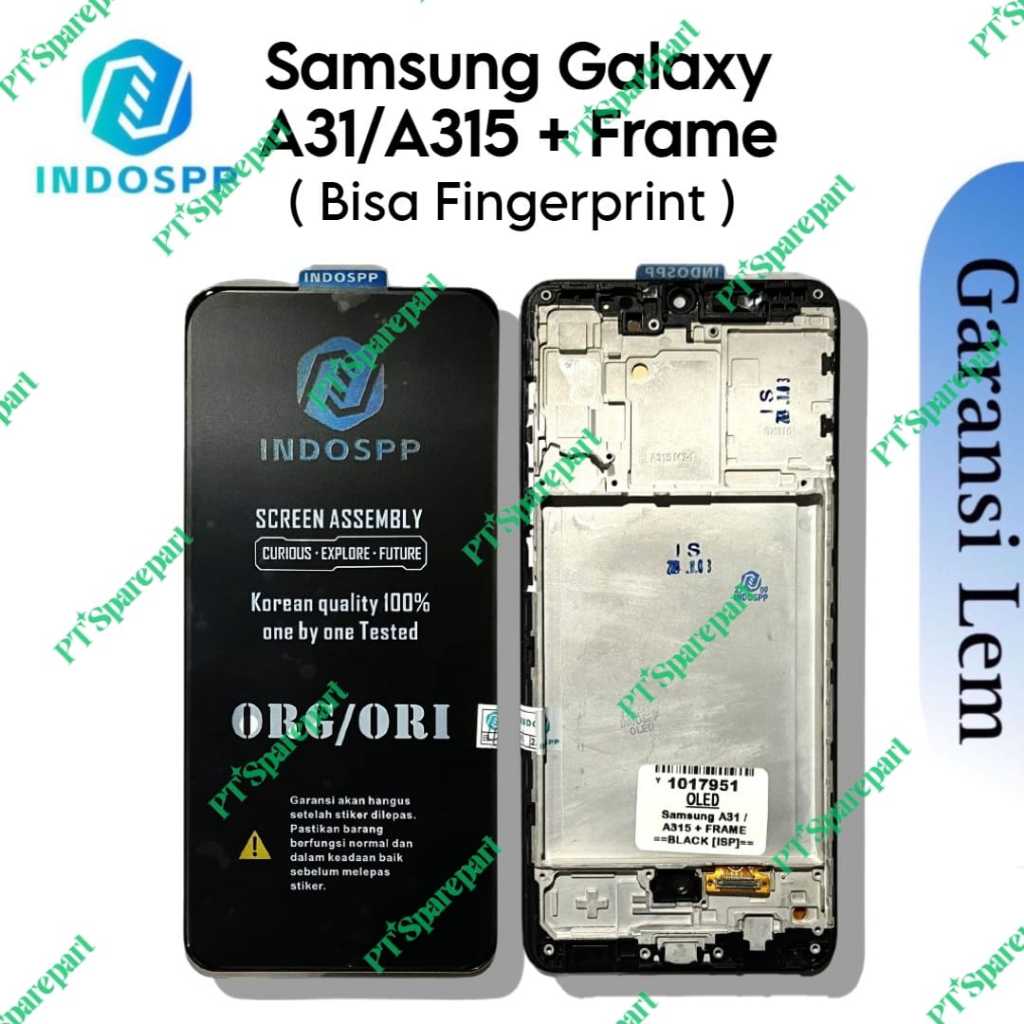 Jual LCD Touchscreen Fullset + Frame Samsung Galaxy A31 / A315 / SM-A315F - ORIGINAL INDOSPP ...