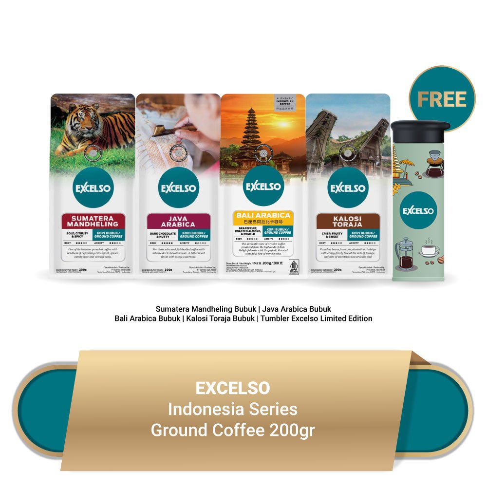 Jual Excelso Indonesia Series Ground Coffee 200gr | Shopee Indonesia