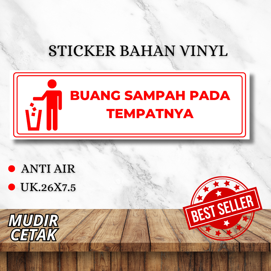 Jual Stiker buanglah sampah pada tempatnya/ stiker dilarang buang ...