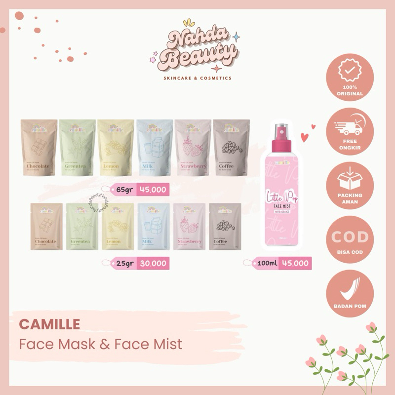 Jual BPOM NEW FORMULA MASKER CAMILLE | FACEMIST CAMILLE BEST SELLER ...