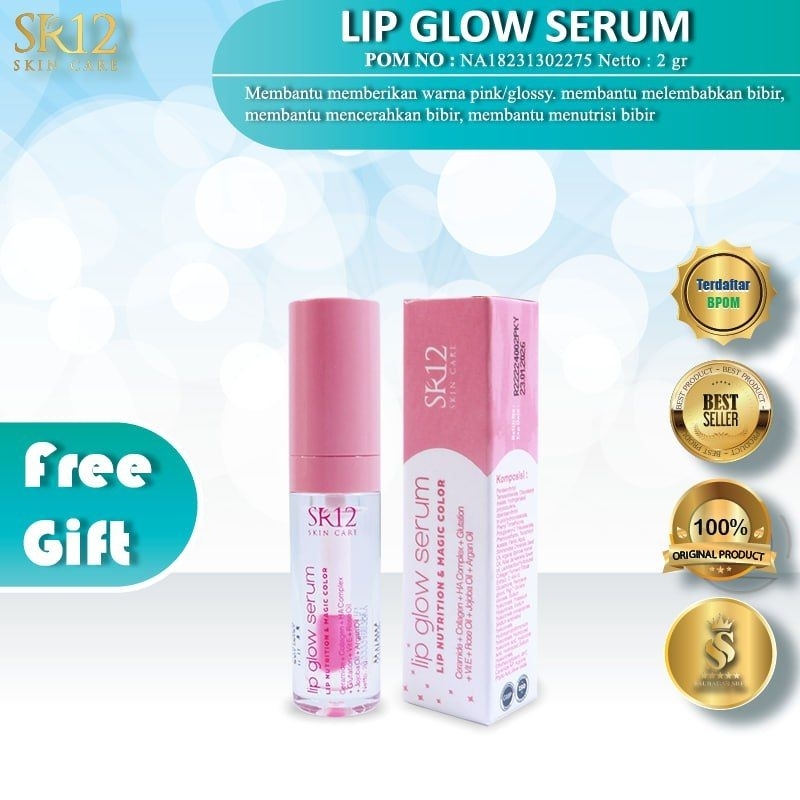 Jual LIP GLOW SERUM SR12 PENCERAH BIBIR ALAMI SERUM BIBIR BIBIR KERING BIBIR MENGHITAM | Shopee ...