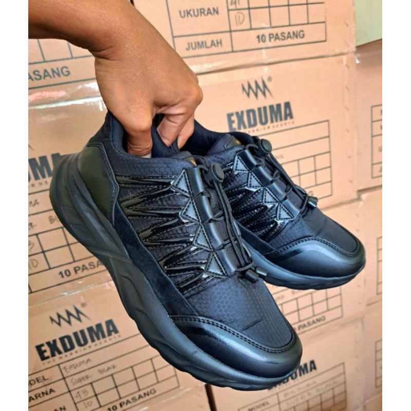 Jual GRATIS ONGKIR SEPATU EXDUMA SUPER BLACK SOL BARU | Shopee Indonesia