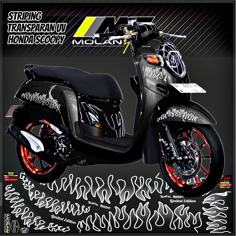 Jual Decal Sticker Striping Variasi Transparan Uv Scoopy Api New Scoopy ...