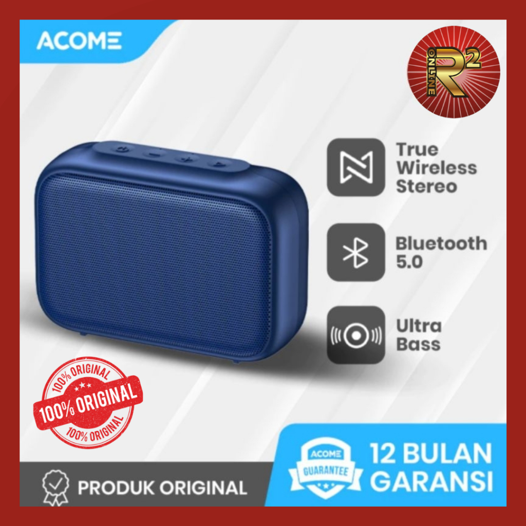 Jual Acome A1 Sense Speaker Bluetooth 5.0 Portable Ultra Bass TWS ...