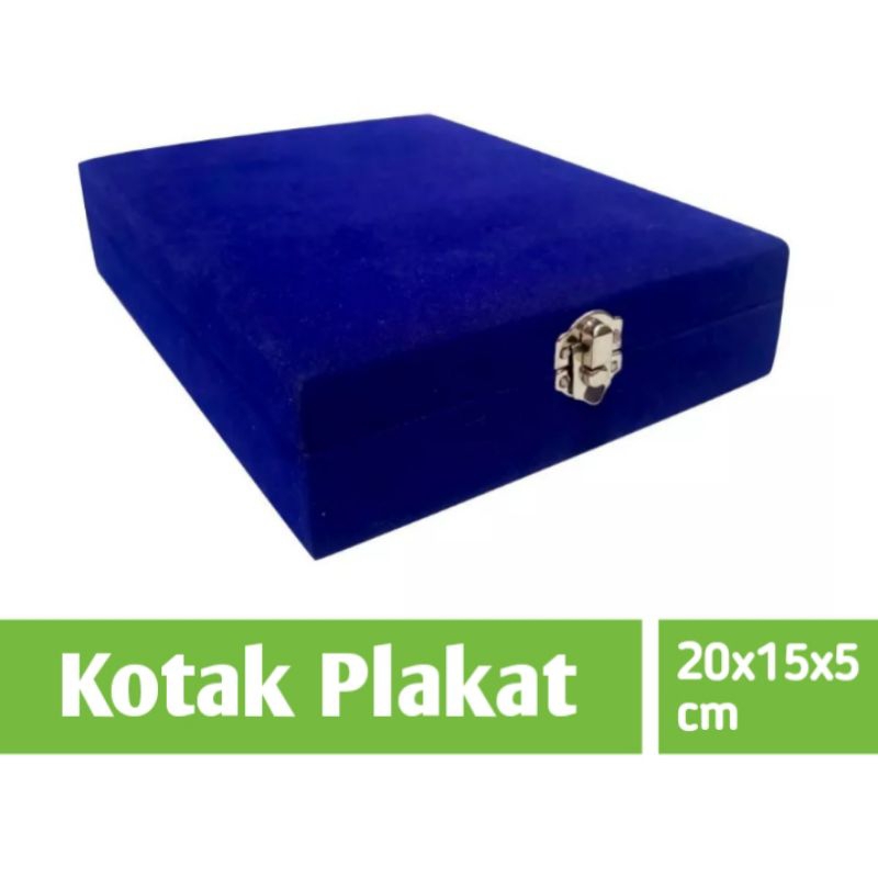 Jual kotak plakat box vandel beludru untuk penghargaan warna biru ...